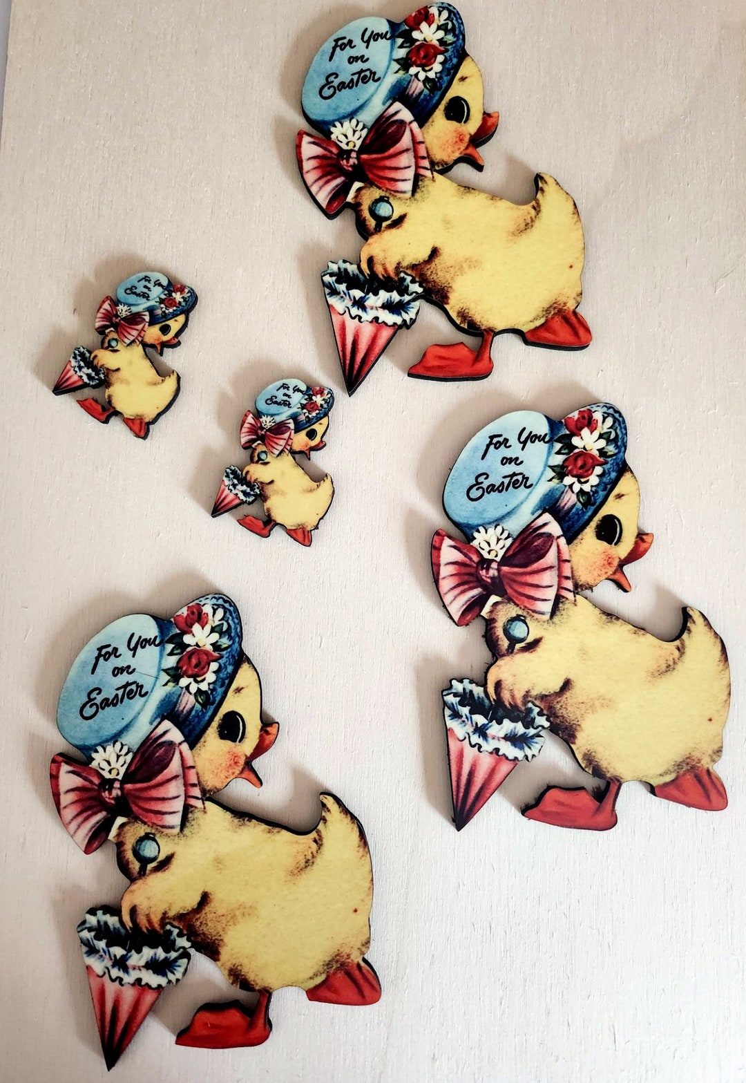 Vintage Style Easter Duck With Umbrella Laminated Cut Out. 2 Sizes ...