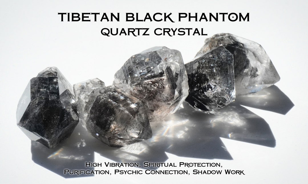 Tibetan Black Phantom Quartz - Poetry Included! - Orgonite Included! - Etsy