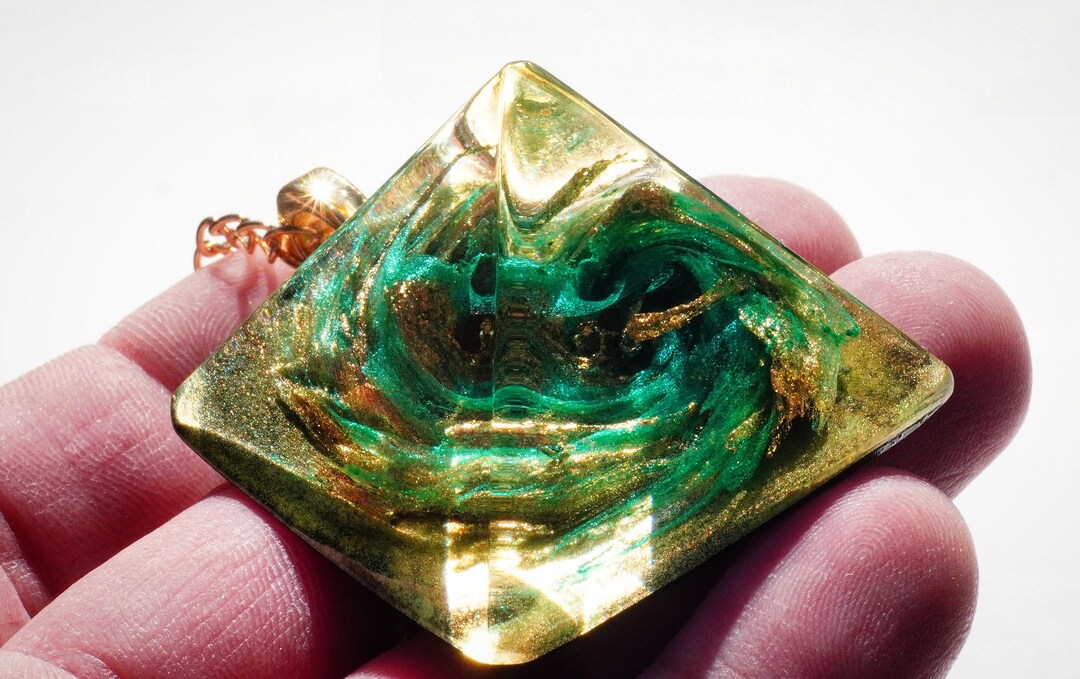 WISHING WELL - Orgonite Pyramid Portal Galaxy Pendant - Orgone Energy ...