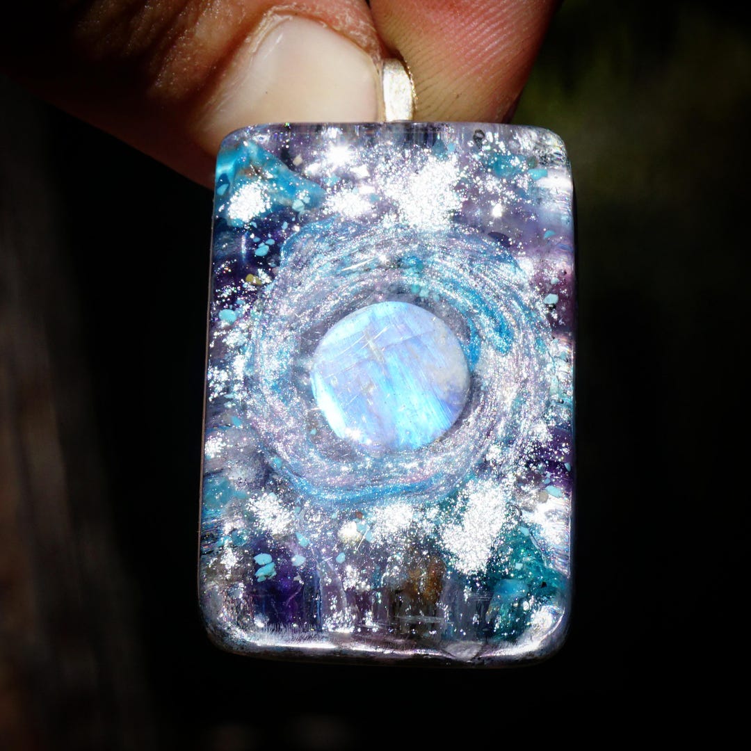 Essence of Spirit - Orgonite Galaxy Pendant - Resin Jewelry - Poetry ...