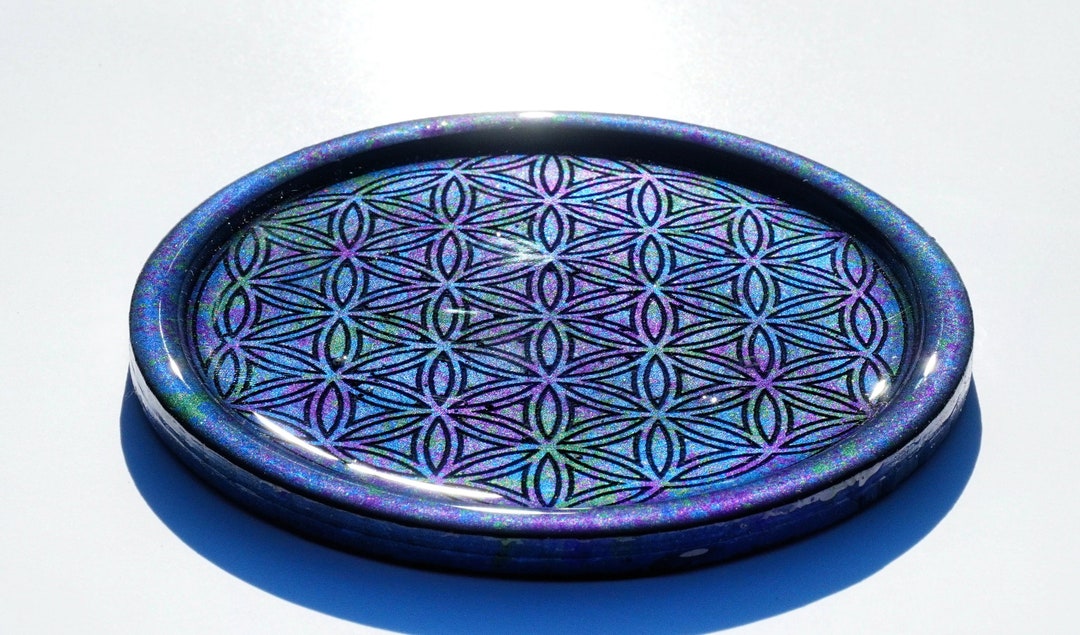 E.T. BEAM Landing Pad - Orgonite Coaster - Flower of Life - Energy - Sacred Geometry - Water ...