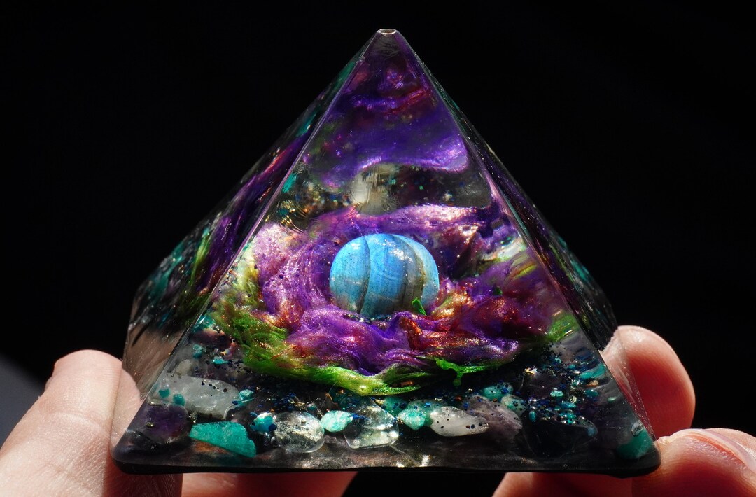 Third Eye Fun - Orgonite® Galaxy Pyramid - Custom Vortex Meditation ...