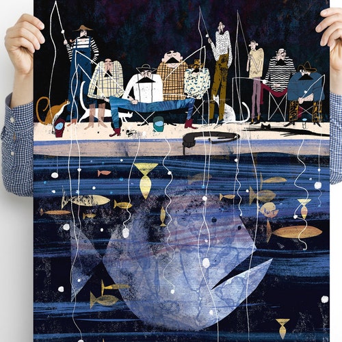 On Sale Blue Print Bar Decor Wall Art - Etsy