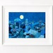 Moonlight Print, Night Print, Blue Print, Blue Wall Decor, Moon Art ...