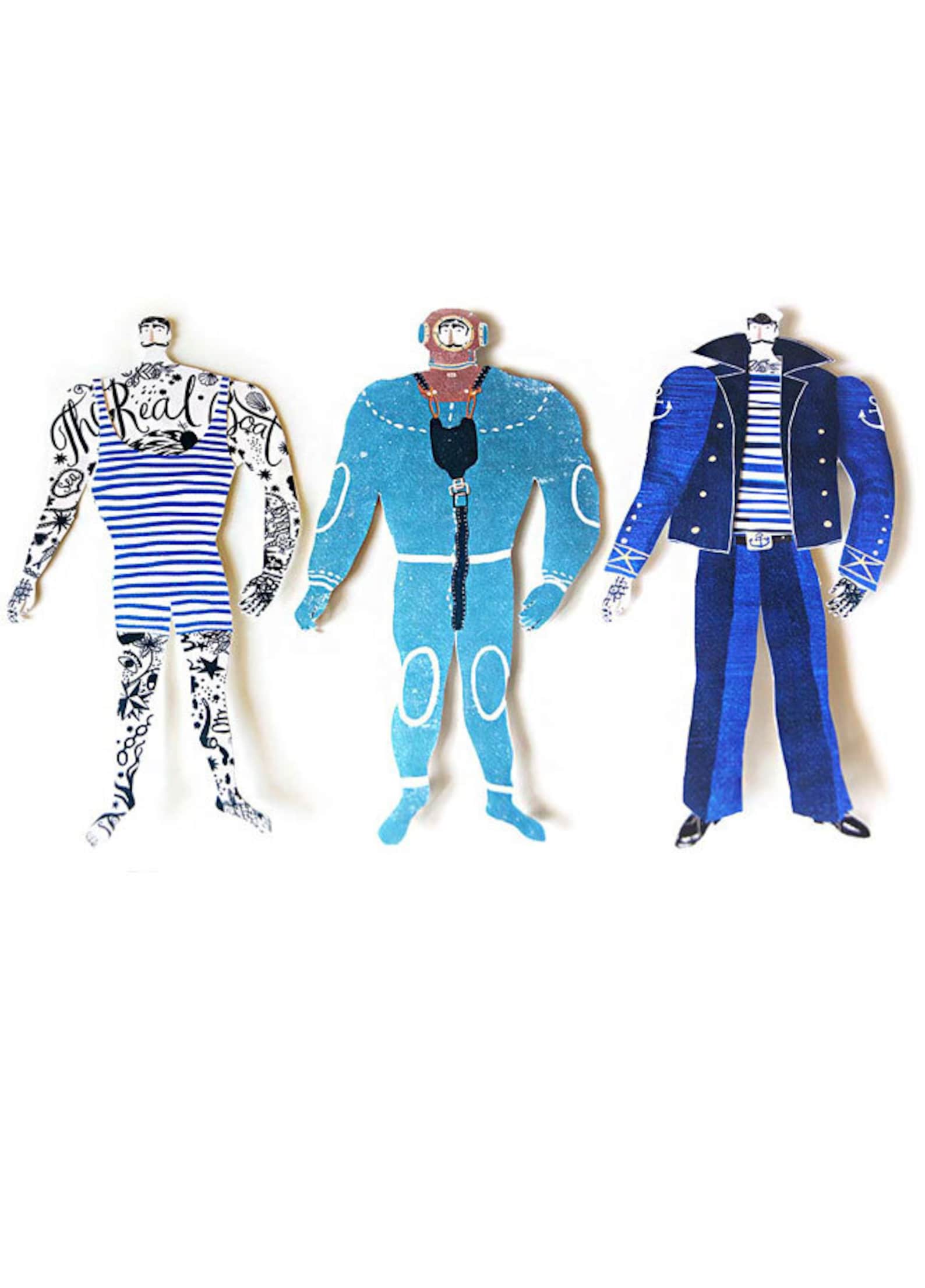 Captain Paper Doll – Printable Paper Doll With Costumes | Instant ...