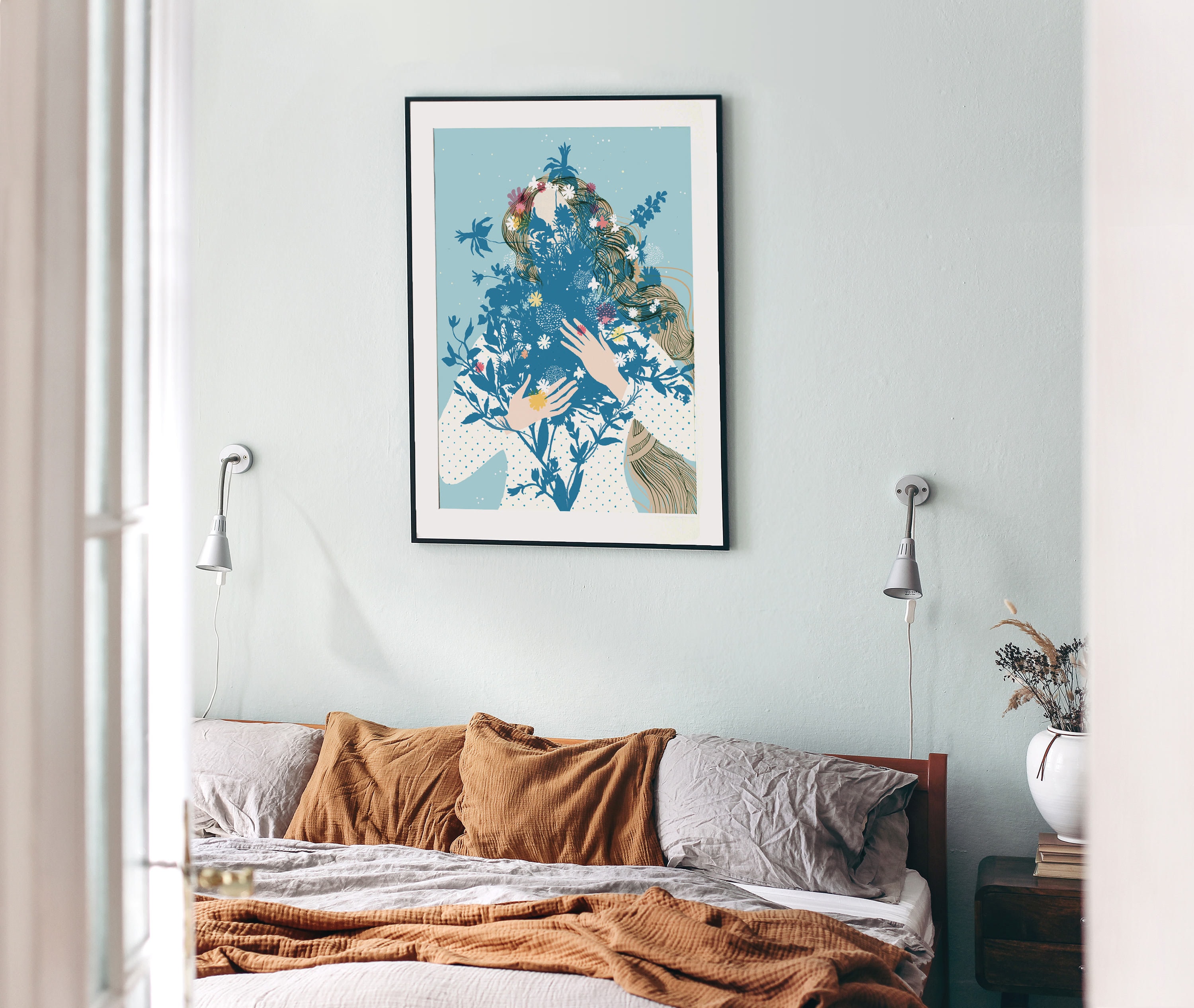 Flower Print, Flower Art, Bouquet Art Print, Wall Art, Flower Home ...