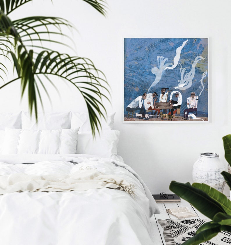 On Sale! Blue Print Bar Decor Wall Art - Etsy