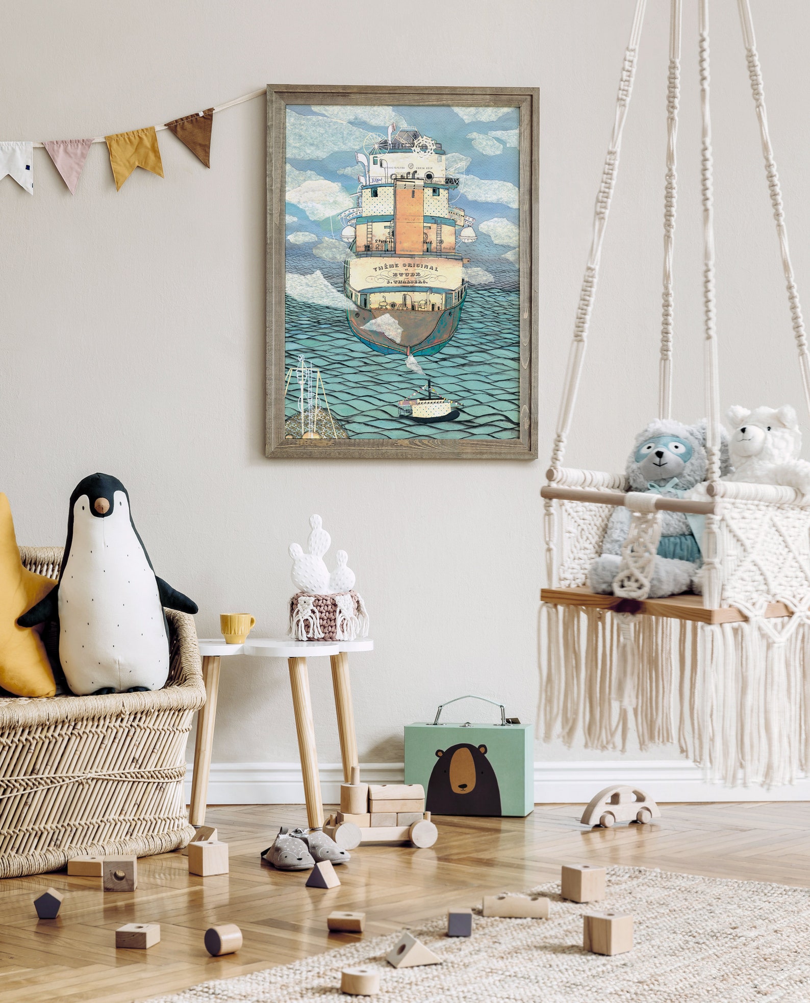 Ship Print, Blue Print, Ocean Art Print, Ship Poster, Nautical Decor ...