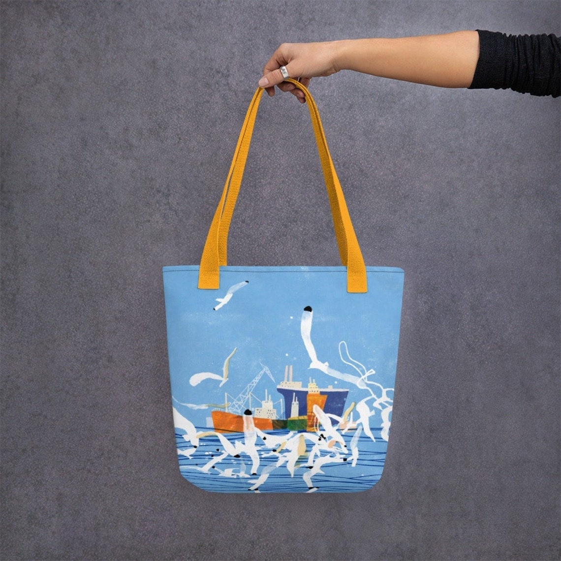 On Sale Blue Ocean Tote Bag Market Tote - Etsy