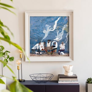 On Sale! Blue Print Bar Decor Wall Art - Etsy