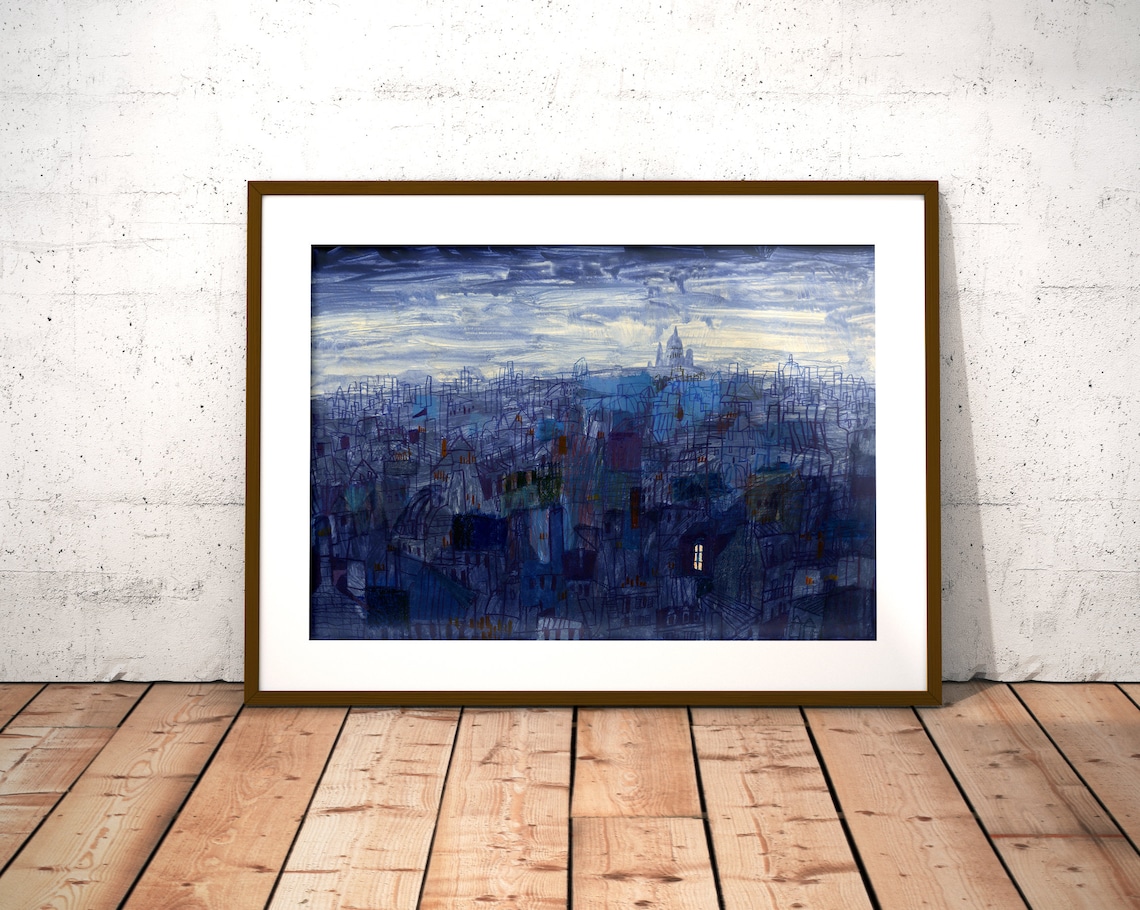 Night in Paris Print, France Wall Decor, Paris Poster, Night Print ...