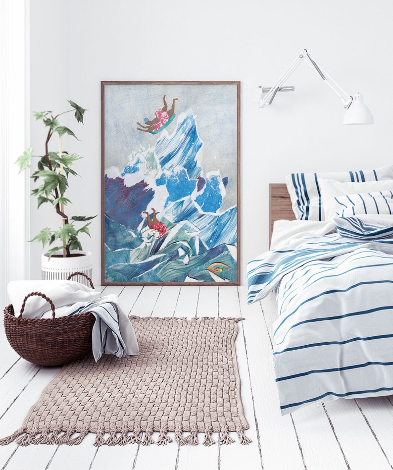 Giclée Sea Print, Blue Print, Sea Art, Waves Print, Sea Home Decor ...