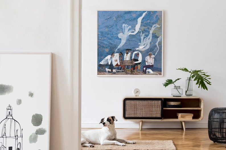 On Sale! Blue Print Bar Decor Wall Art - Etsy