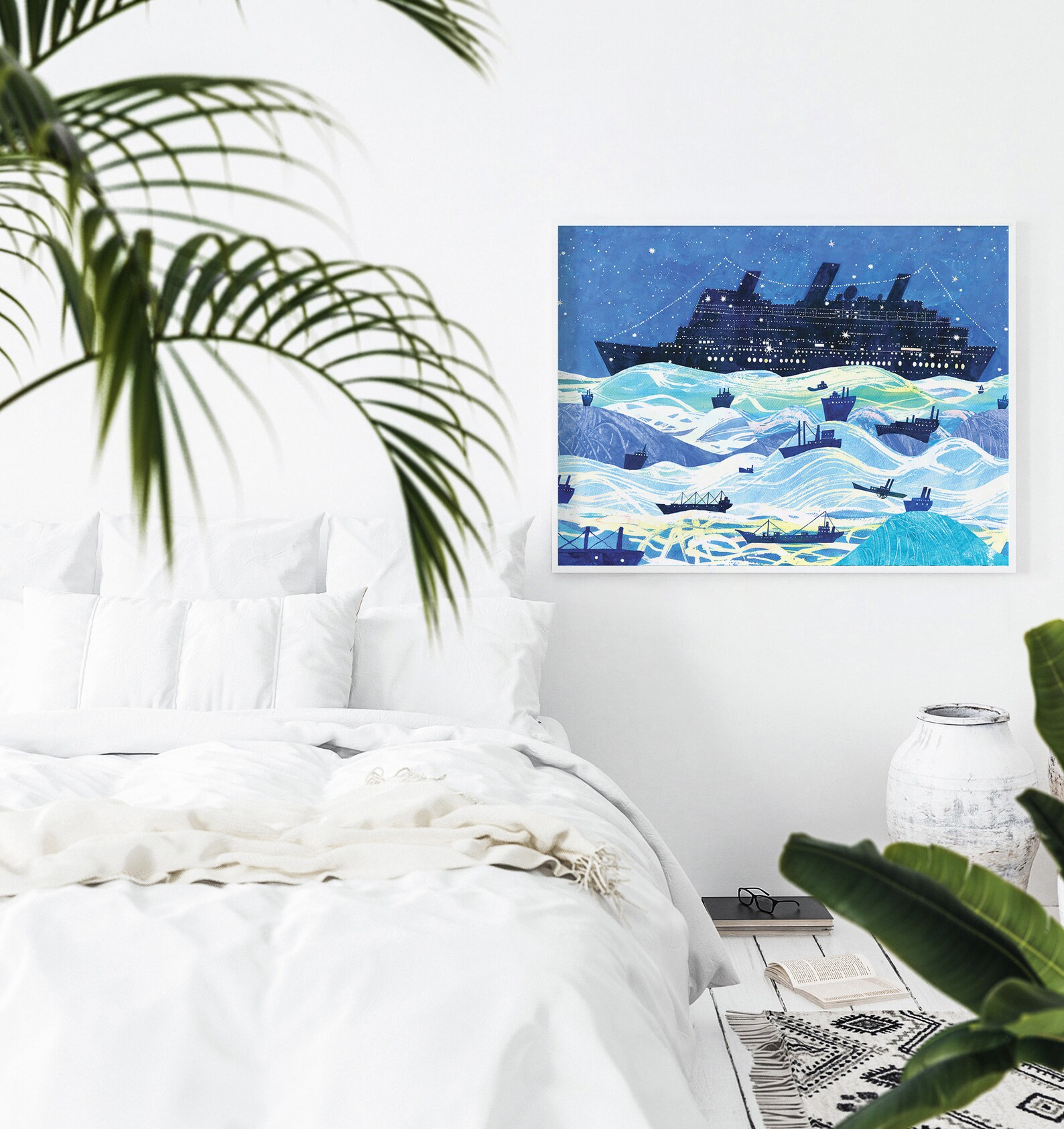 On Sale Blue Ocean Print Waves Wall Art - Etsy