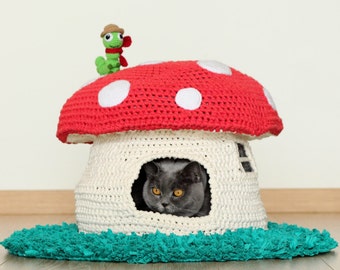 Crochet cat cave | Etsy