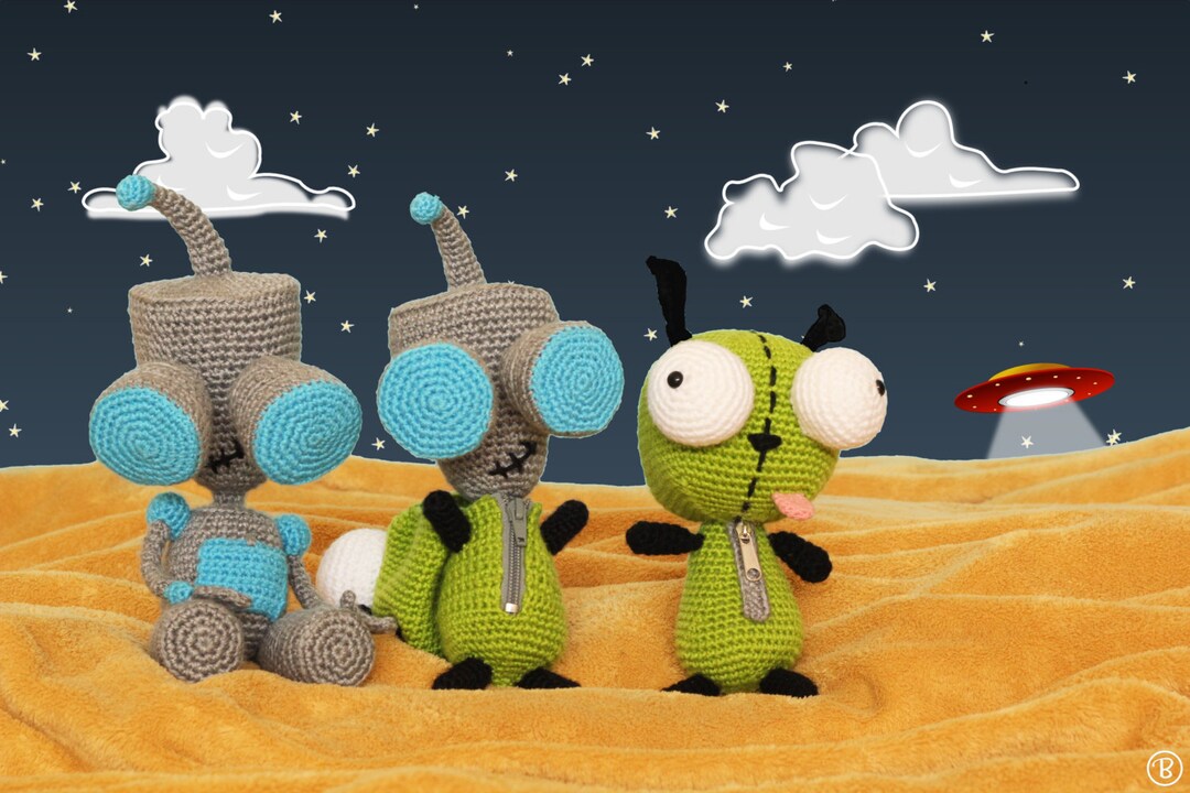 PATTERN: 3 Gir Amigurumi Pattern Pack Alien crochet tutorial - Etsy ...