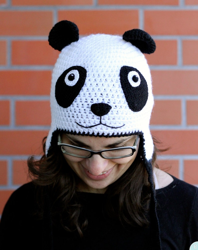 PATTERN: Panda crochet hat Crochet Pattern Digital Download | Etsy