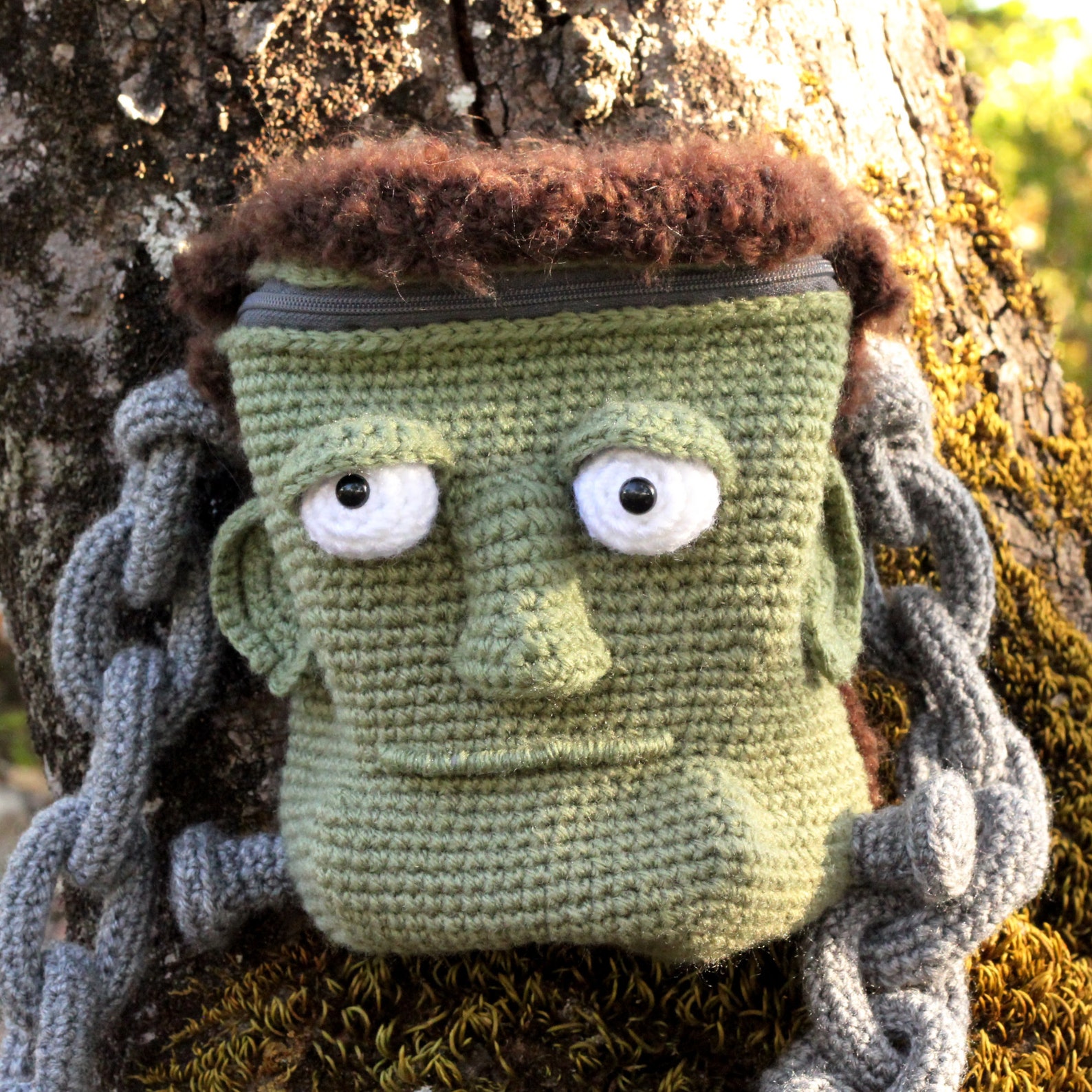 Crochet Frankenstein Treat Bag Pattern: Halloween Monster (PDF Pattern ...