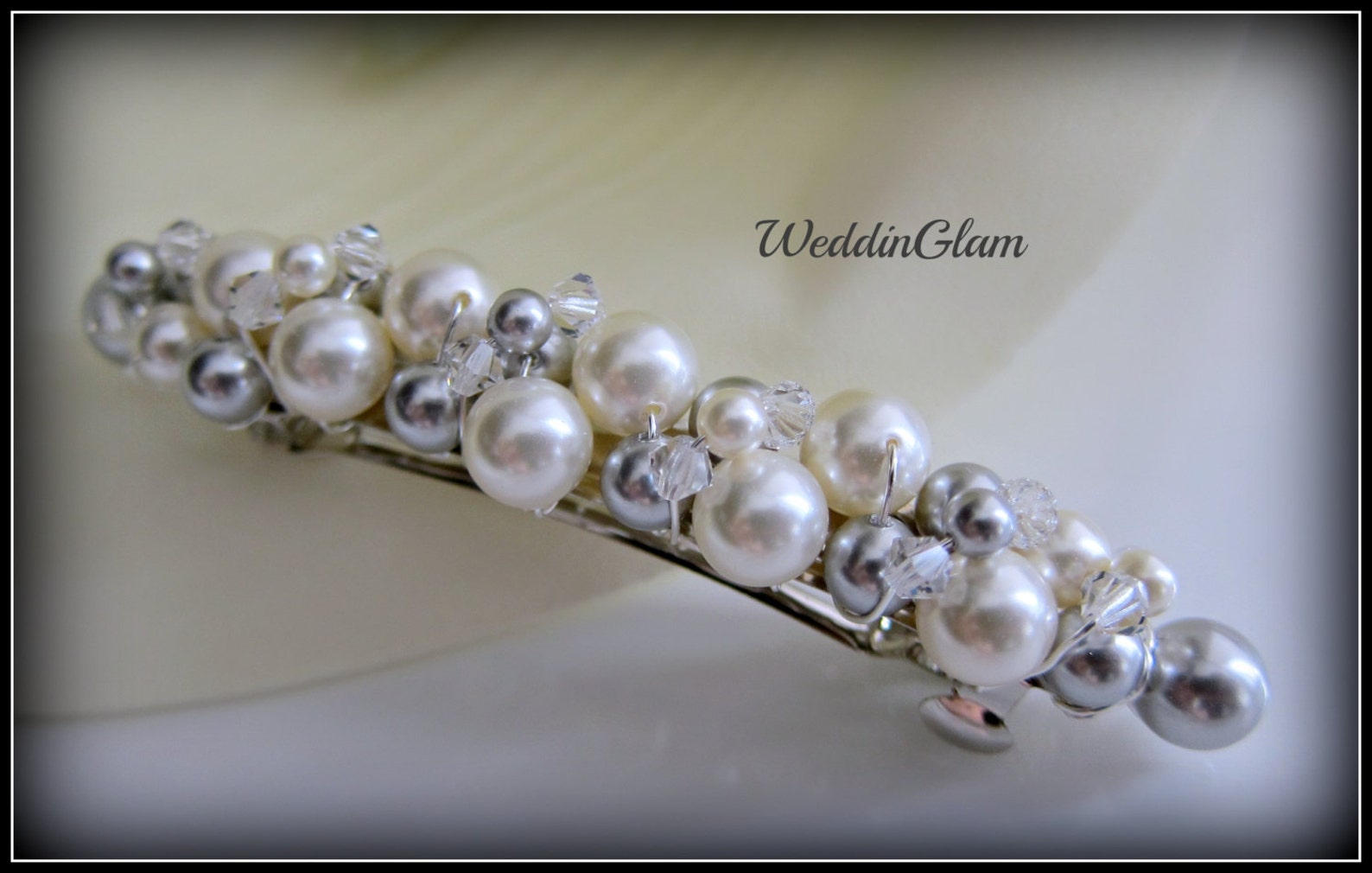 Bridal Barette Wedding Silver Barrette Holiday Gifts for | Etsy