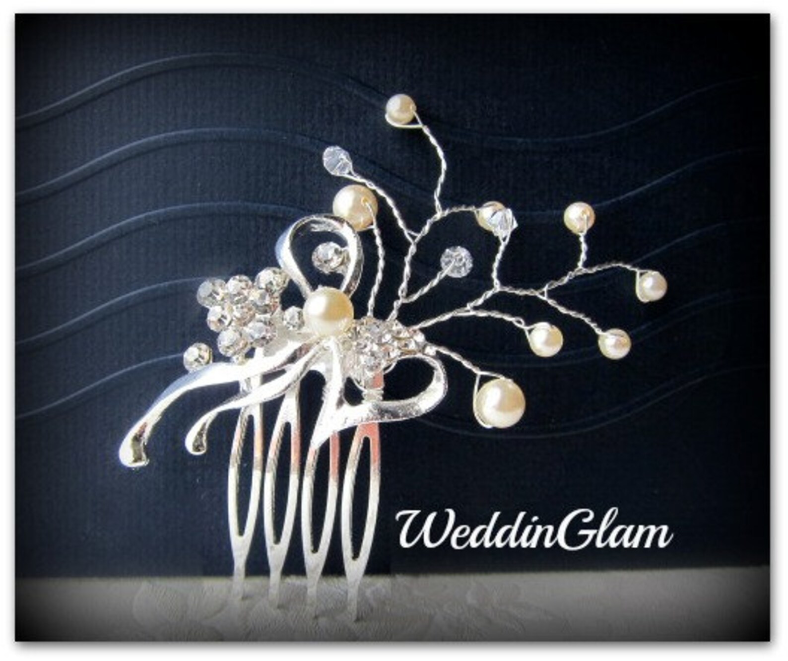 Ivory Bow Hair Comb Bridal Hair Comb Wedding Hair Comb - Etsy