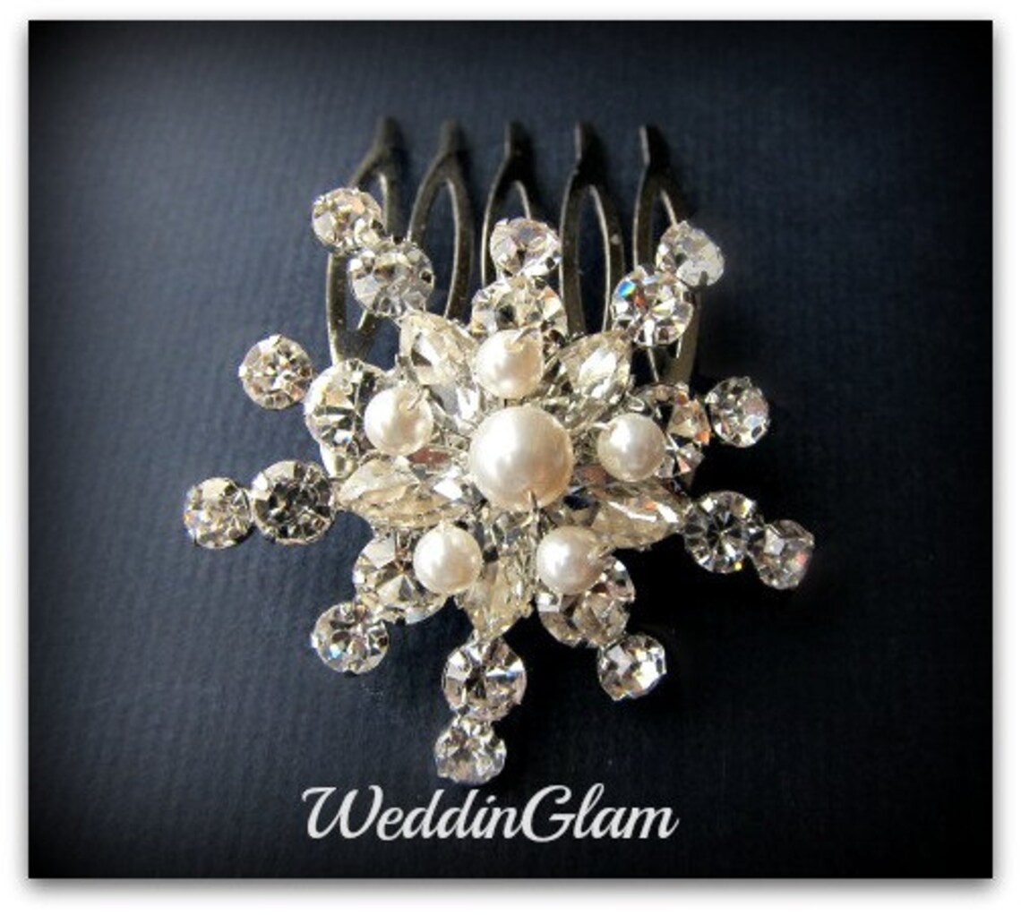 Ivory Elegant Headpiece Hair Accessories Bridal Hair Comb - Etsy