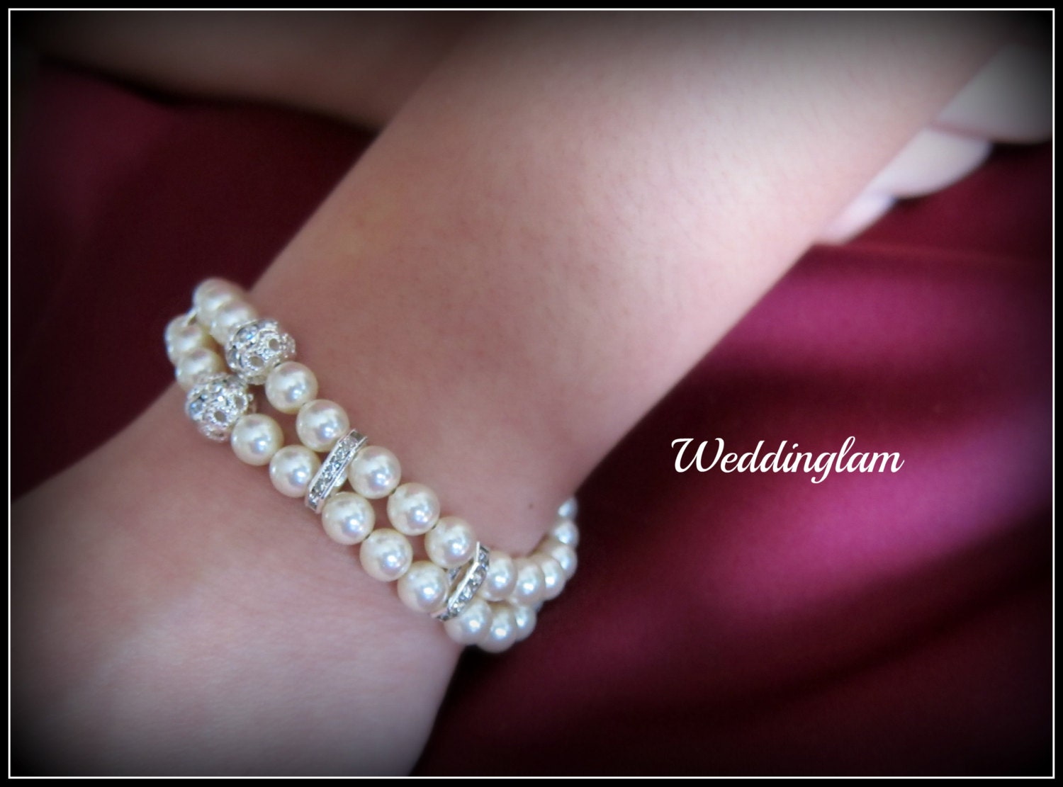 Wedding Jewelry Bridal Bracelet Bridesmaid Bracelet 2 strands | Etsy
