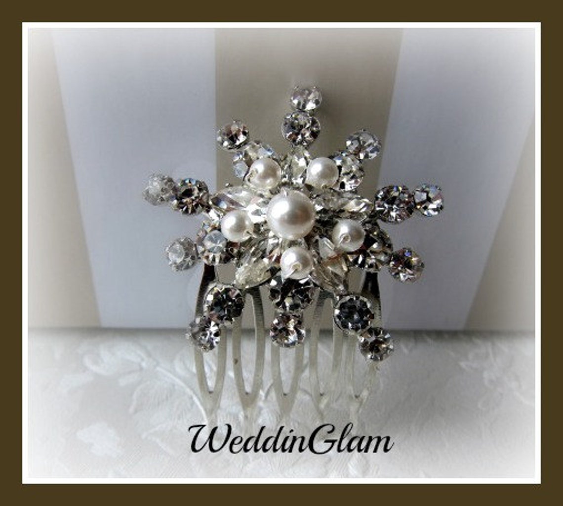 Ivory Elegant Headpiece Hair Accessories Bridal Hair Comb - Etsy