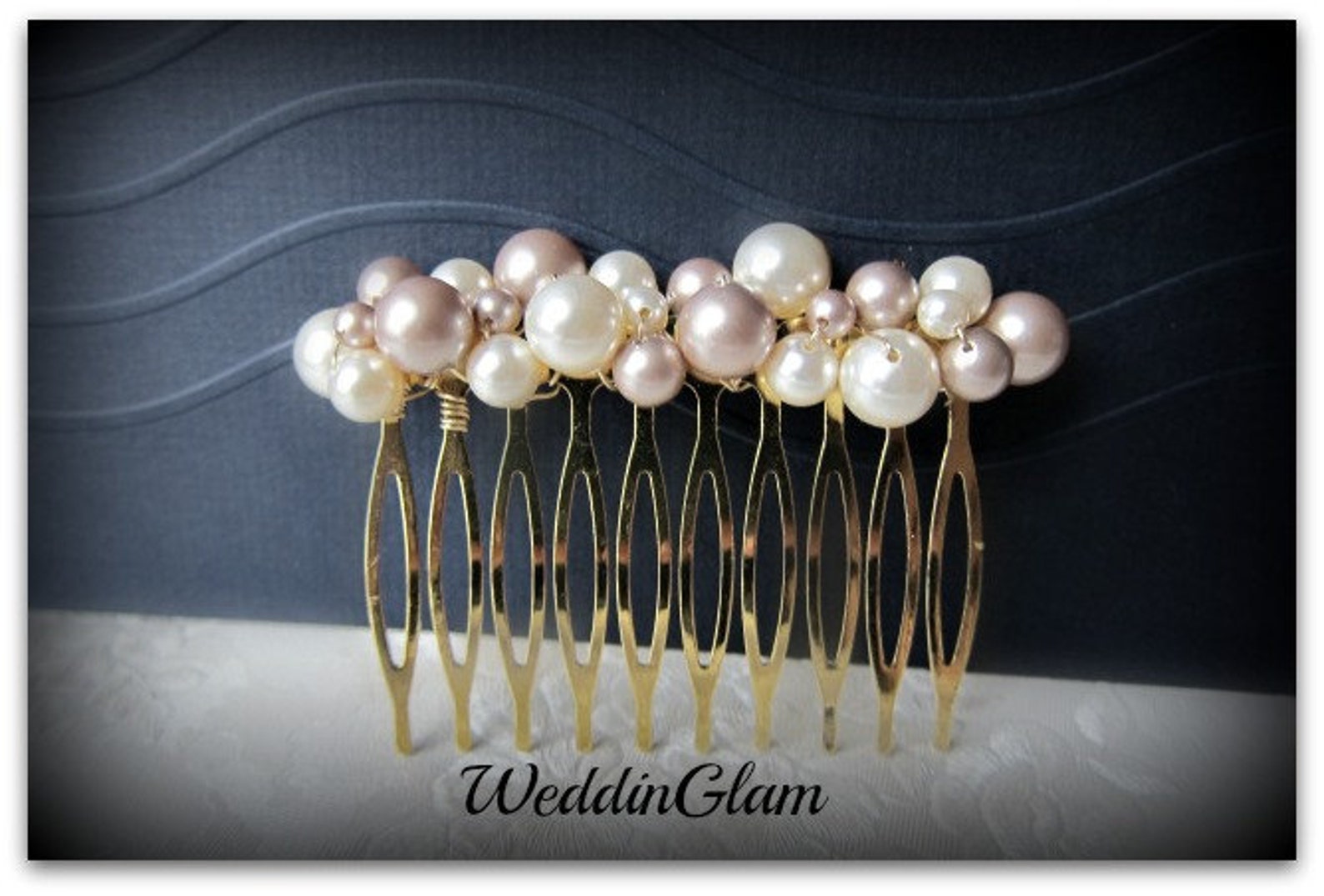 Ivory Champagne Comb Wedding Comb Holiday Gift Wedding Hair | Etsy