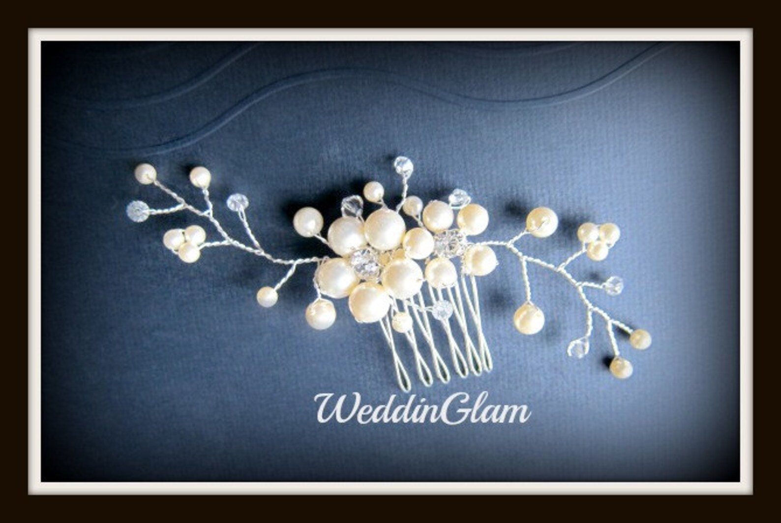 Ivory Elegant Headpieceflower Vine Comb Bridal Hair Comb - Etsy