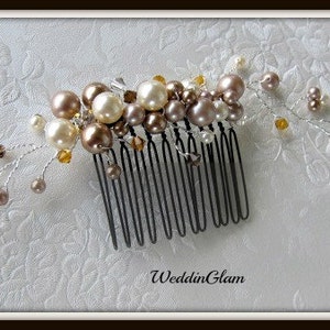 Bridal Hair Comb, Fall Wedding Hair Accessories, Fall Color Comb ...