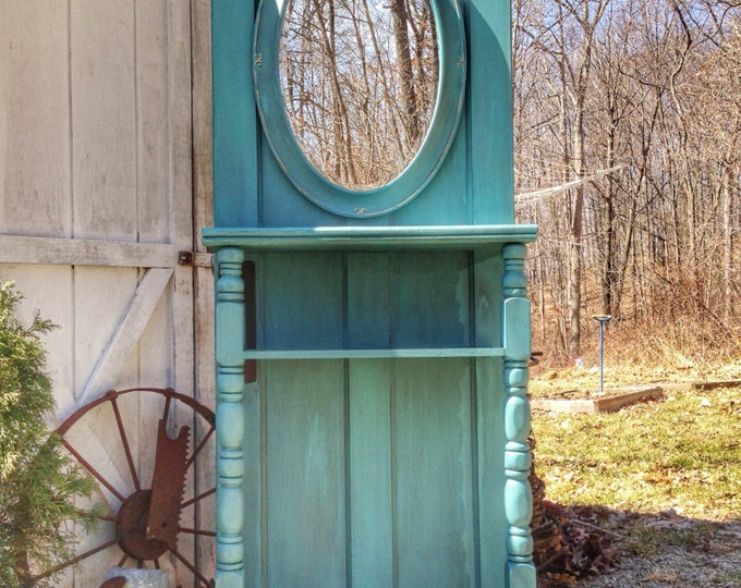 Antique, Upcycled, Hall Tree, Shelf, Storage, Vanity, Mirror - Etsy