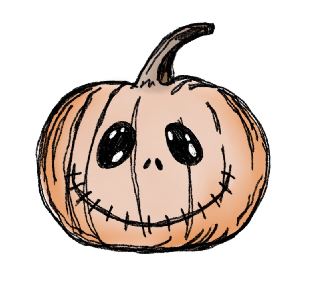 Sticker | 2x2" | Halloween Pumpkin | Die Cut | Spooky Cute | Procreate ...