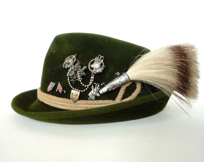 Tyrolean Hat With Pins -brush Pin Fritz Gunzrodt - Etsy