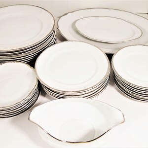 Breton Du Barry 35 Piece Dinnerware Set. White China | Etsy