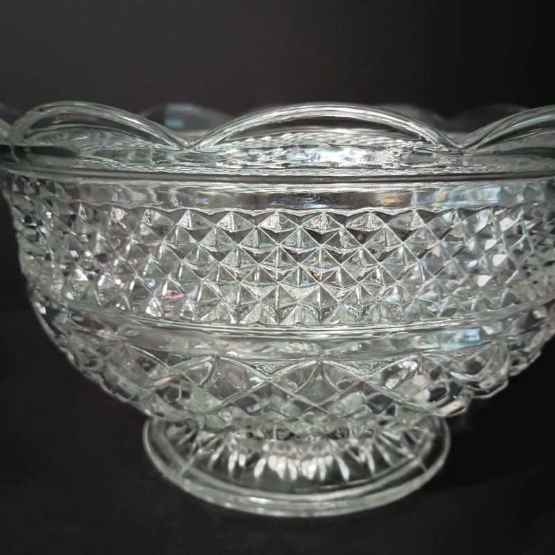 Large Heavy Glass Bowl - Etsy