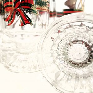 Vintage Culver Yule Horn Glass Footed Mugs. French Horn With Spruce ...