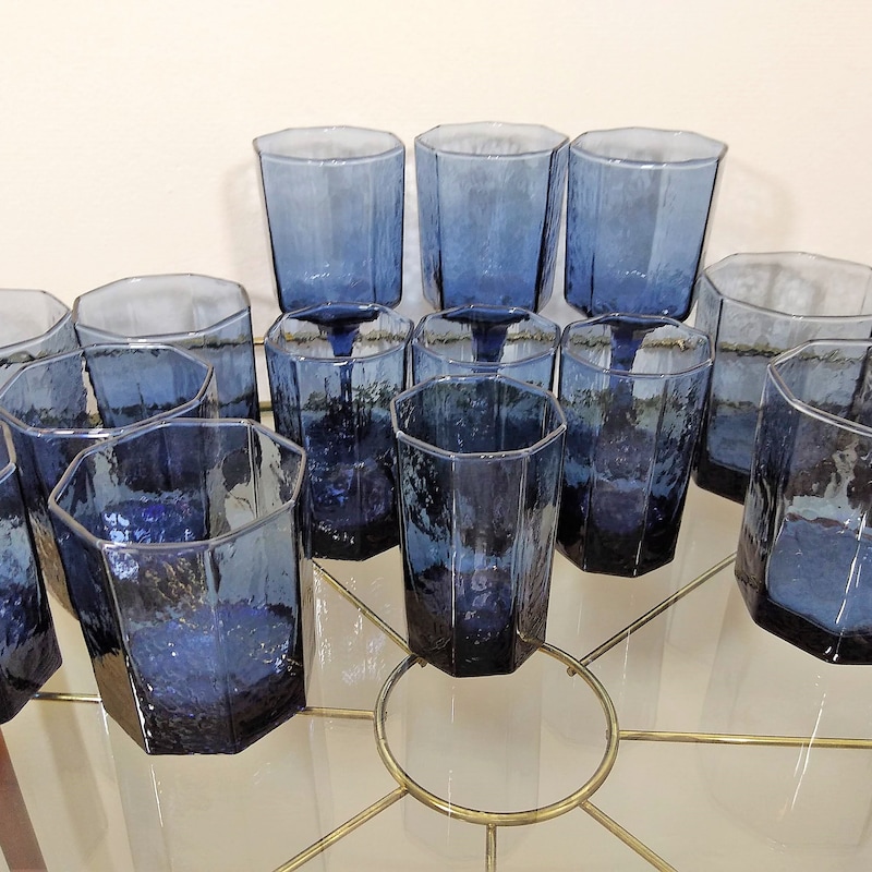 Blue Glassware - Etsy