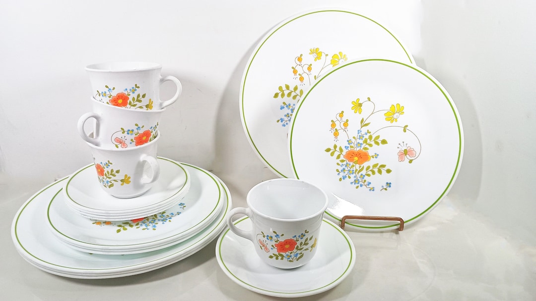 Corning Corelle Wildflower Coffee Cups, Dinner Plates, or Salad Plates ...