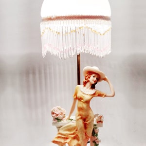 1990's Crosa Collection Beautiful Figural Golden Haired Lady Lamp ...