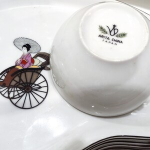 Arita Rickshaw Rikisha Luncheon Set, Service for 6 Cups and Luncheon ...