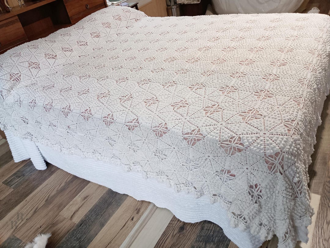 Antique Heirloom Cotton Crocheted Queen Size Bedspread - Etsy