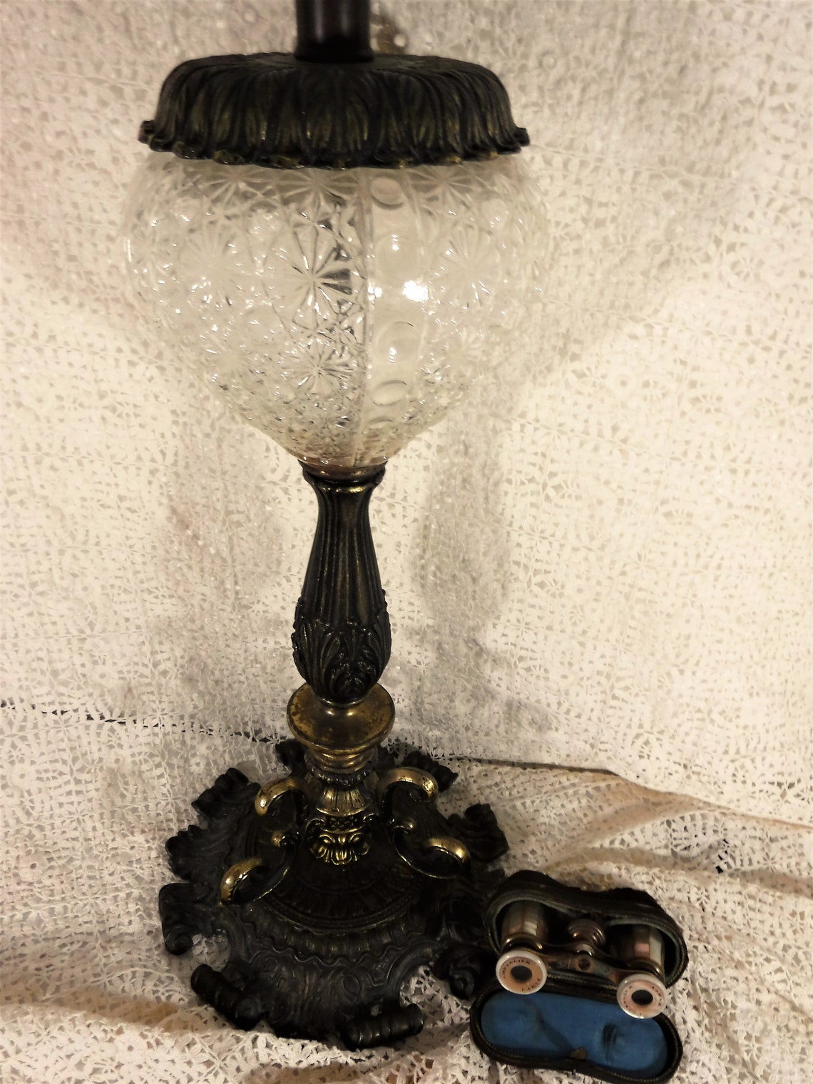 Beautiful Victorian Style Table Lamp Ornate Cast Bronzed | Etsy
