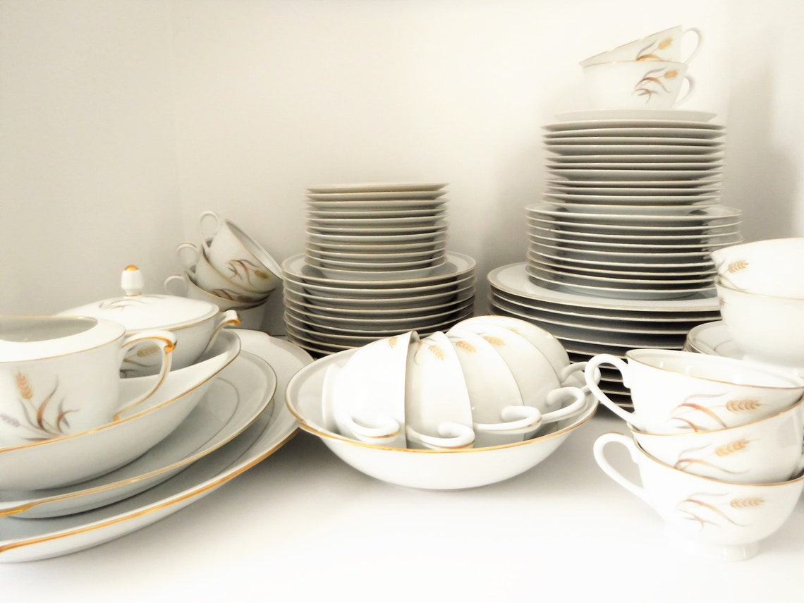 Sango Harvest Gold Wheat Dinnerware Set Gold Sheaves of Wheat. - Etsy
