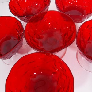 Seneca Glass, Driftwood Red Champagne Tall Sherbets, Set of 6 - Etsy