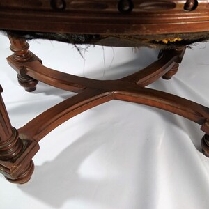 19th Century French Oval Stool in the Louis XVI Style, Hand Carved ...