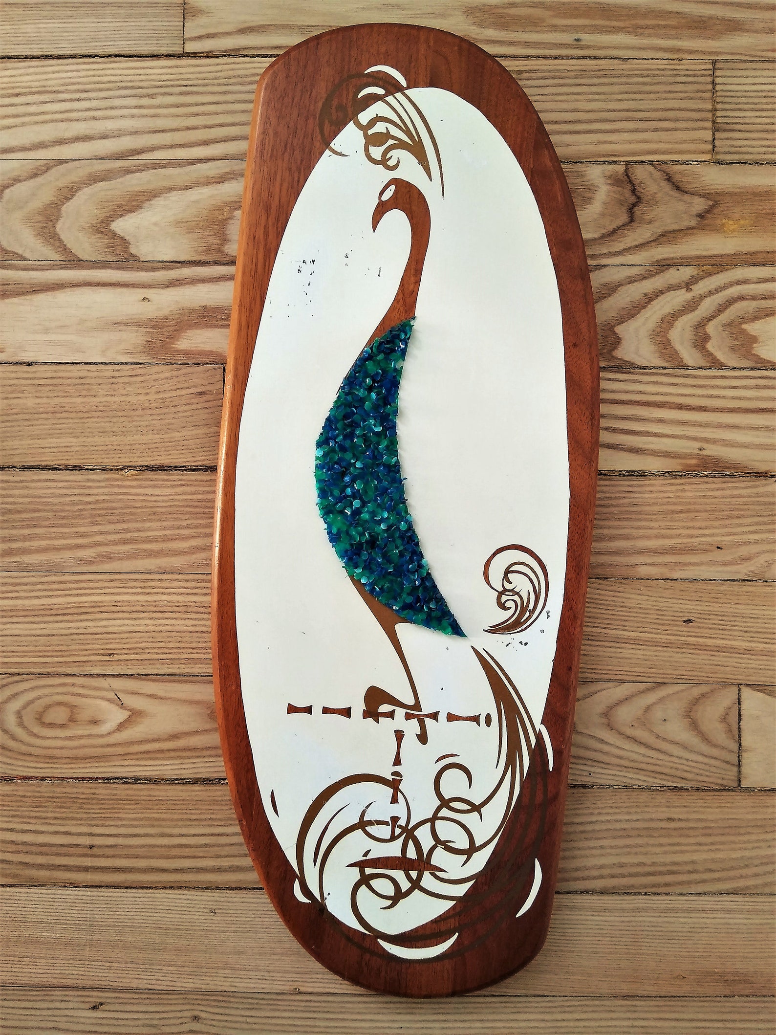 Mid Century Modern BelArt Peacock Wall Plaques. Acrylic Gravel | Etsy