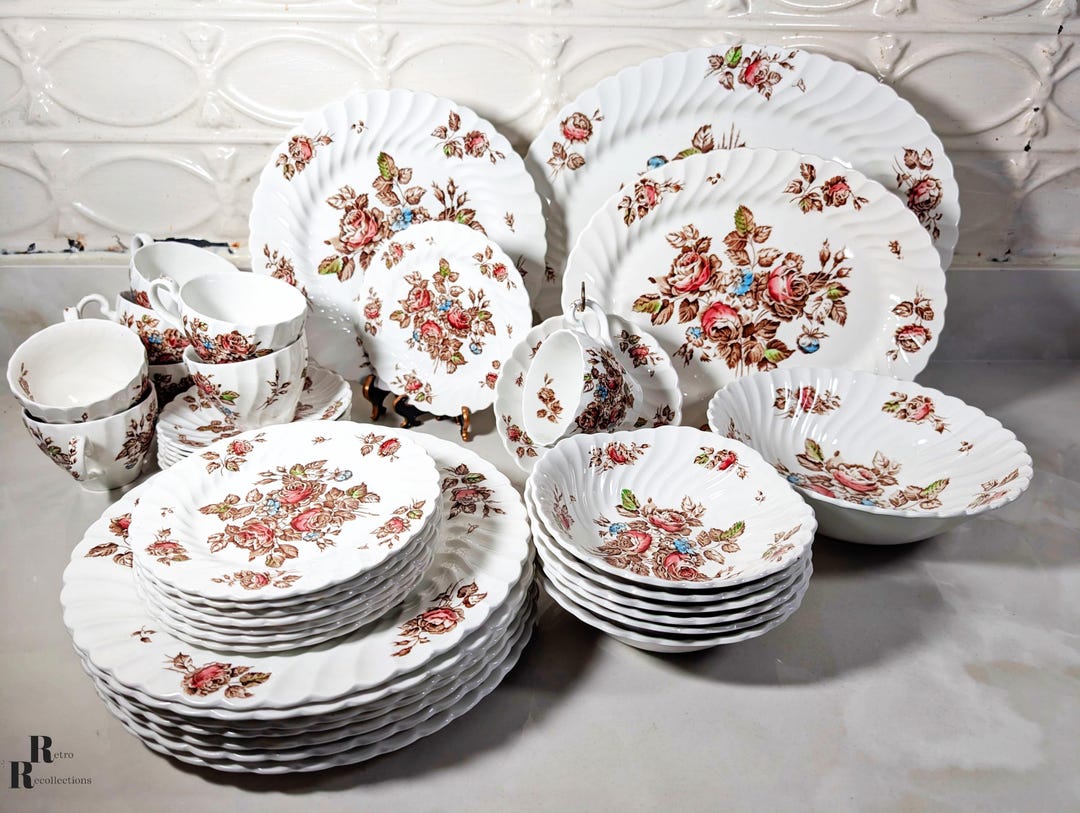 Johnson Brothers Devon Spray Dinnerware Sets of 2 and Serving Pieces - Etsy