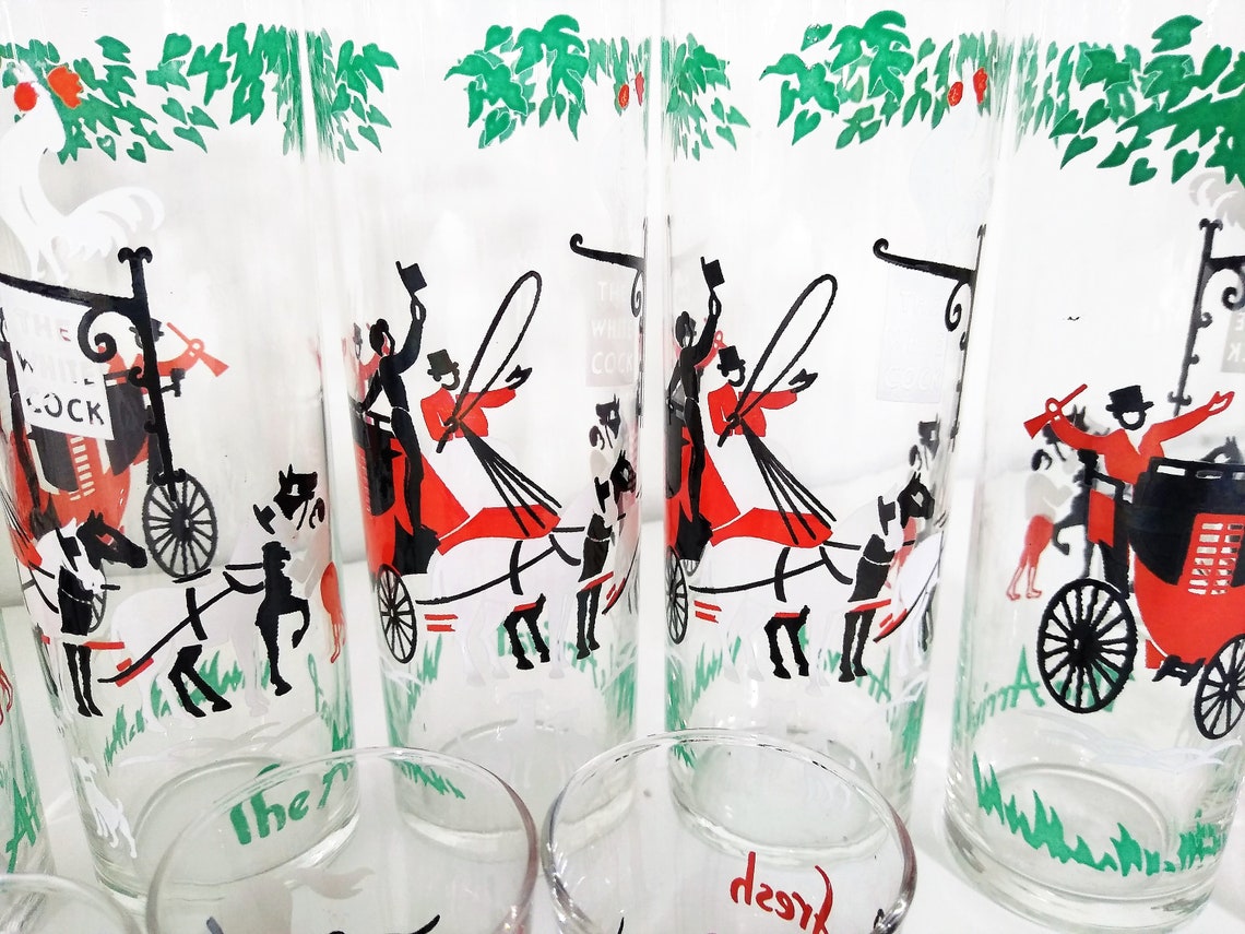 Libbey Stagecoach Horse and Carriage at White Cockerel Stage | Etsy