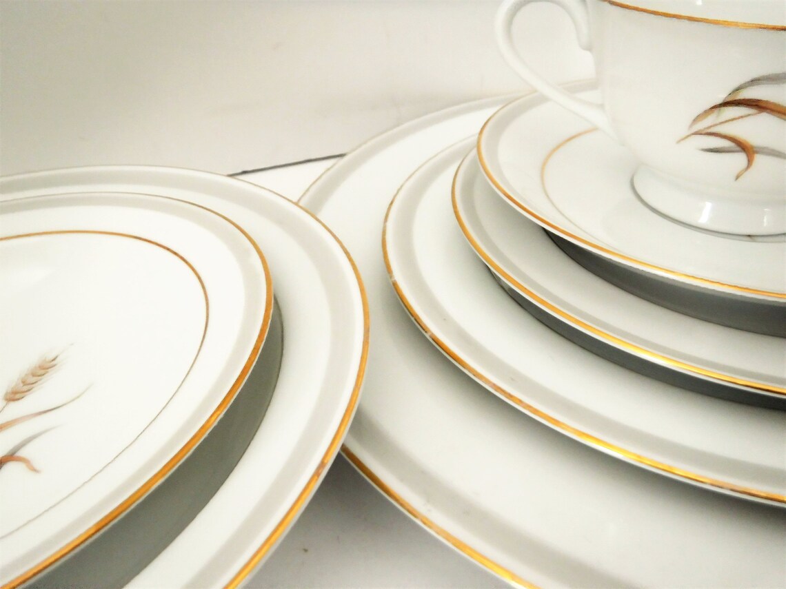 Sango Harvest Gold Wheat Dinnerware Set Gold Sheaves of Wheat. - Etsy