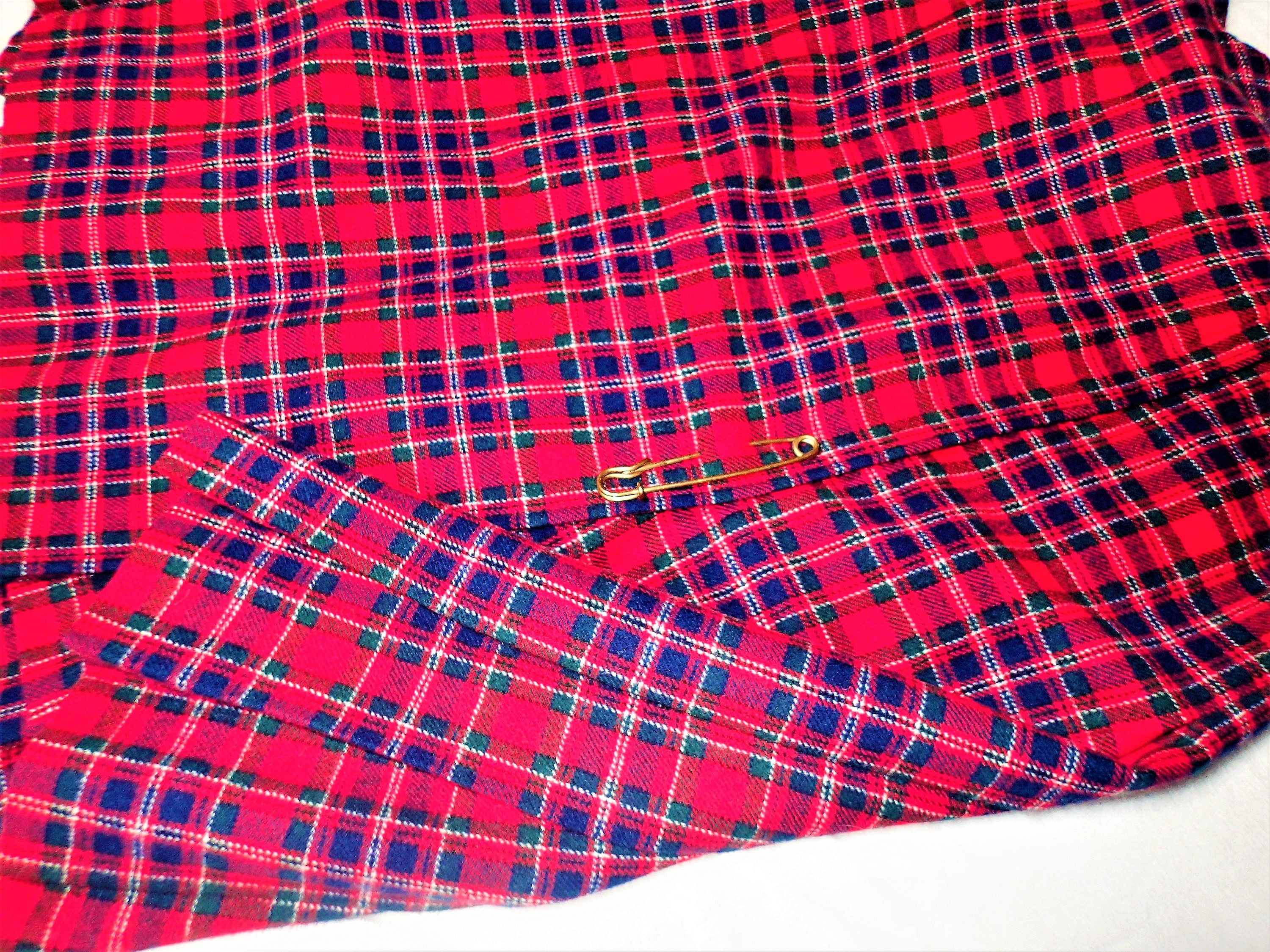 Pendleton Wool Plaid Womens Pleated Kilt Skirt | Etsy